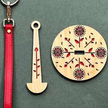 木质便携式手腕纱线支架 Portable Wrist Yarn Holder 木制品新款