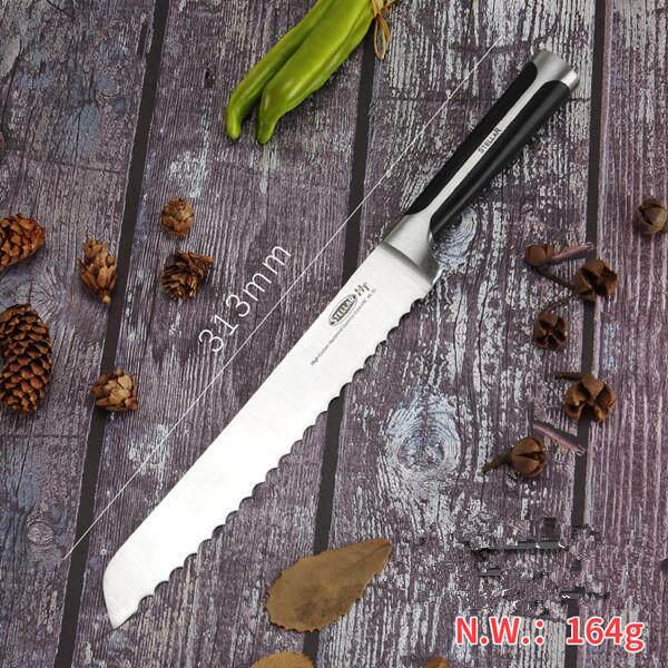 Stainless steel Serrated Bread Knife 不锈钢锯齿面 面包刀 烘