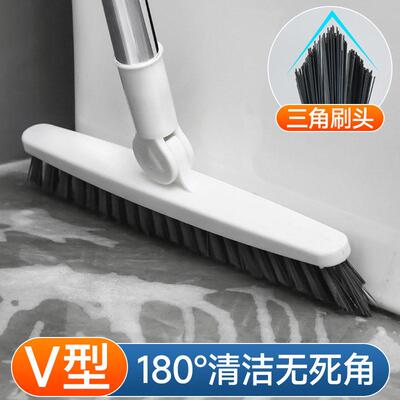Long-handled brush for home bathroom tile cleaning, wall scr