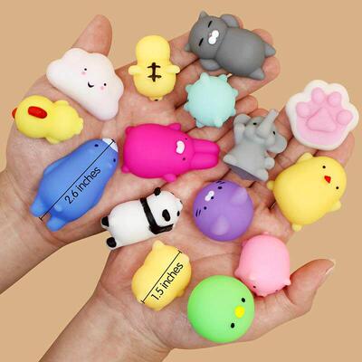 50-5PCS Kawaii Squishies Mochi Anima Squishy Toys For Kids A