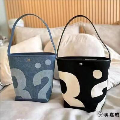 2024新款泰国Rally水桶包时尚小众单肩包简约通勤大容量百搭包包