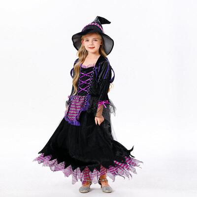 Girls Tulle Witch Dress, Halloween Party