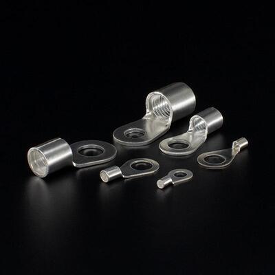 CJH黄/紫铜OT2.5-12圆形裸端子冷压镀银接线端子铜鼻子端头接头