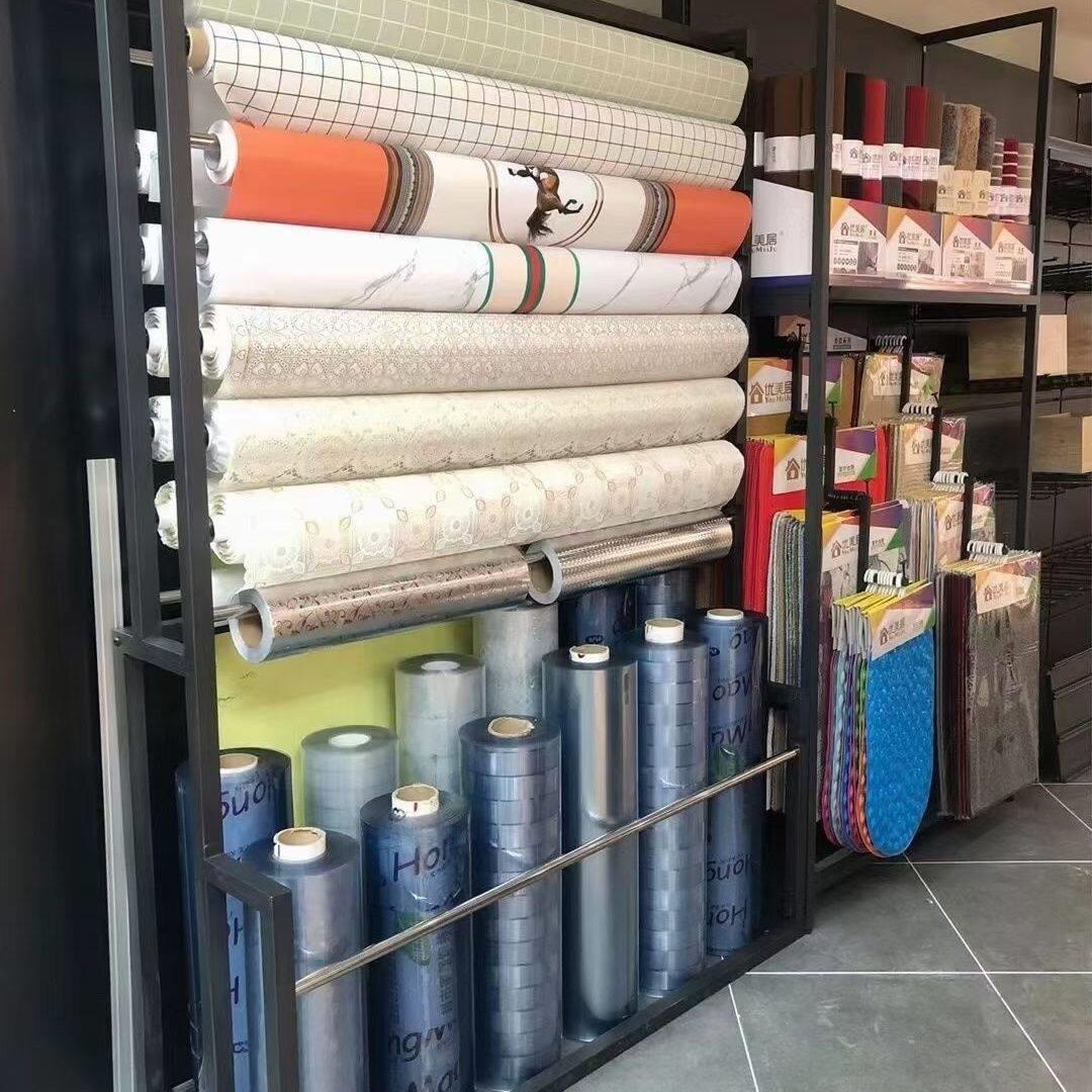 落地布料样品展示货架皮革丝绸桌布卷材展示架纺织布样架加厚专用