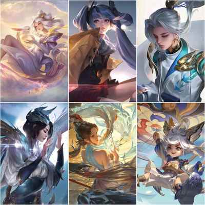 王者荣耀海报游戏瑶貂蝉小乔动漫壁纸网吧装饰画宿舍寝室卧室贴画