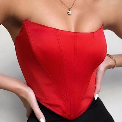 Tank Tops for Corset Women Crop top White shirt Streetwear