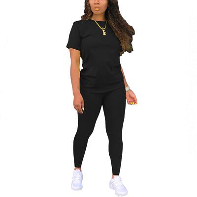 Two-Piece Set Women's Heart & Letter Print Pants Set Casual