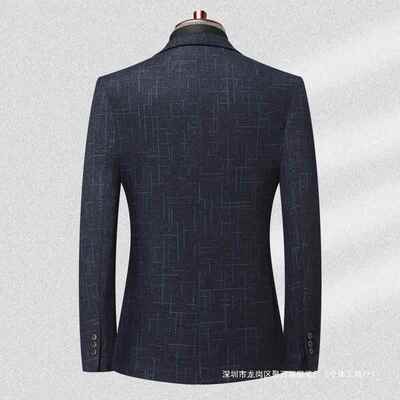 82392-L秋冬款小高端男士上香风西服外套正装商休闲羊毛保暖务西