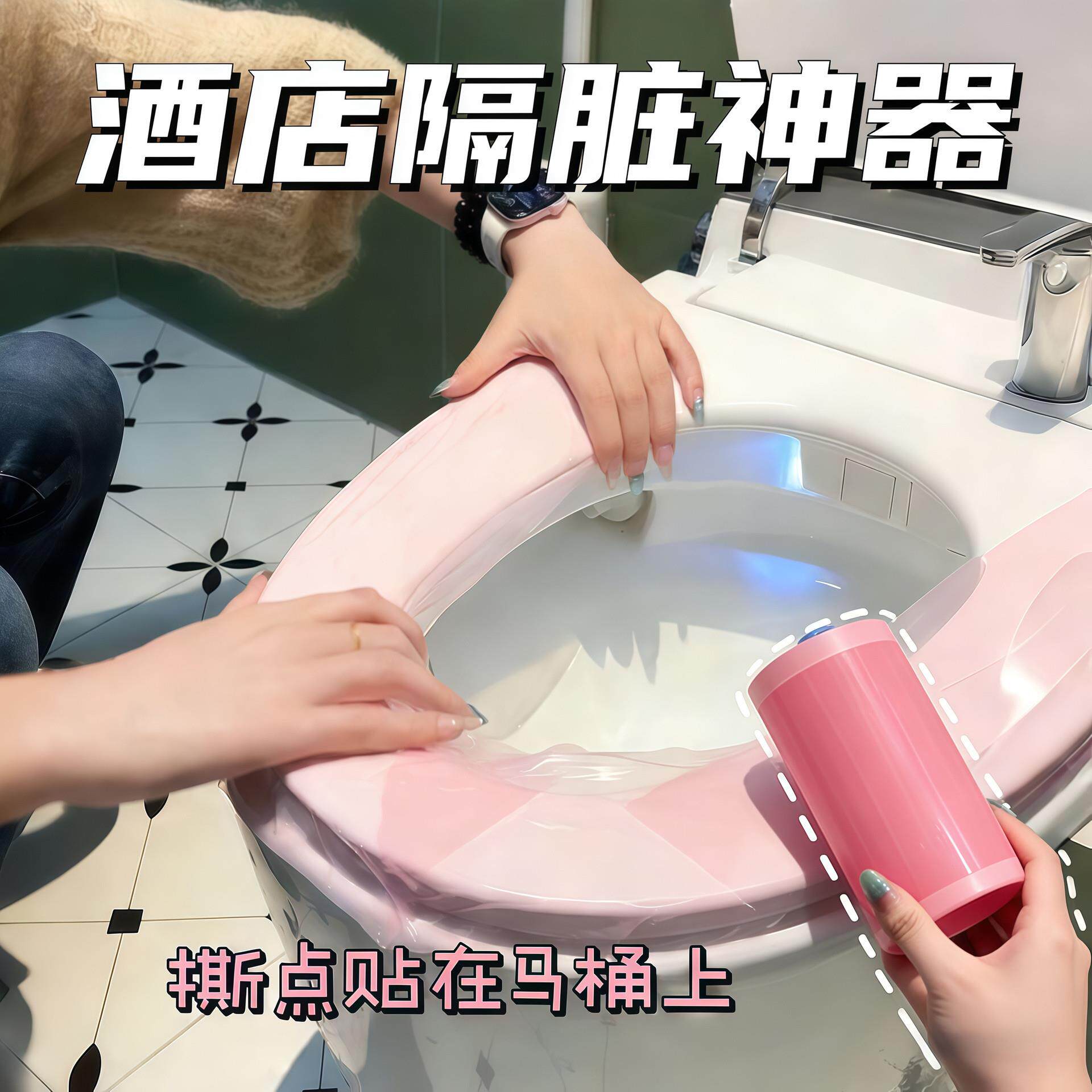 Long-handled toilet cleaning brush for home bathrooms, desig