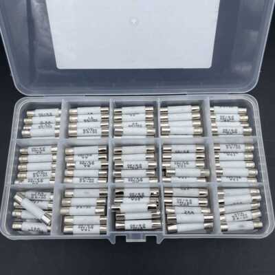 75PCS 15种6X30MM陶瓷保险丝 0.5A-30A保险丝15种各5个套件盒装