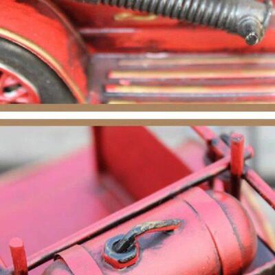 Nostalgics Fire Truck Model Iron Craft for Living Room or
