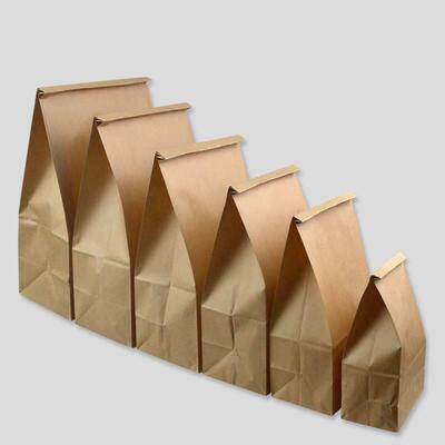 50pcs Kraft Paper Small Gift Bags Sandwich Bread Food Bags