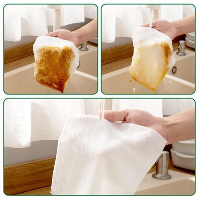 Kitchen bamboo fiber dishwashing cloth that doesn't easily a