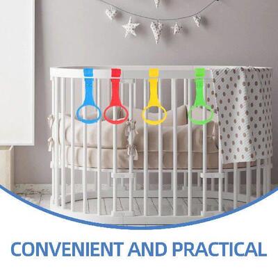 4 Pcs Bed Stand up Assistant Baby Pull Ring Playpen Hand
