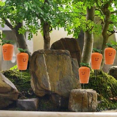 5 Pieces Miniature Artificial Carrots Decors Cute
