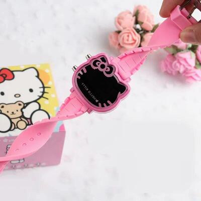 Cute Cartoon Pattern Watch for Kids Girls Boys Simple LED Di