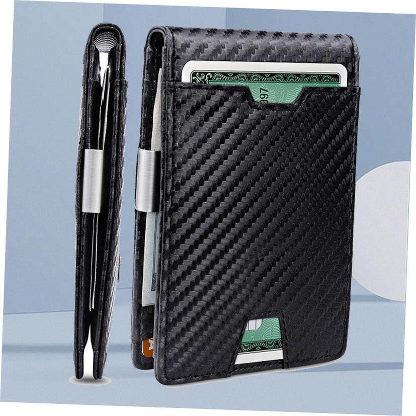 Carbon fiber wallet anti-theft brush cattle pickup bag卡包