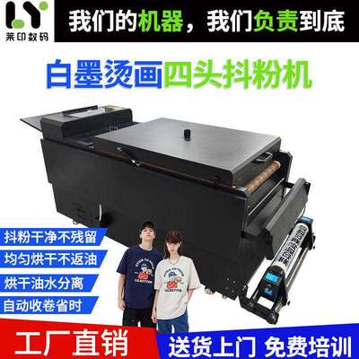 dtf数码白墨烫画网带传输导带四头隧道烤箱抖粉机热升华全自动