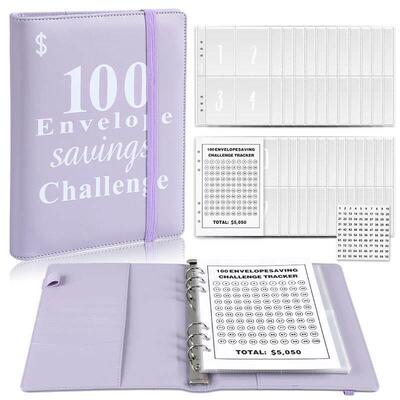 100EnvelopeChallenge活页本 100天省钱存钱本挑战现金信封储蓄本