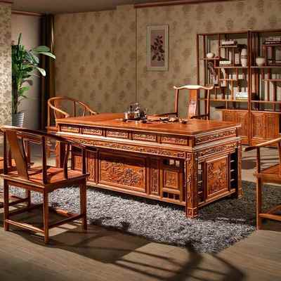 实木茶桌椅组合新中式办公室功夫宰相大泡茶台家用彷古禅意喝茶几