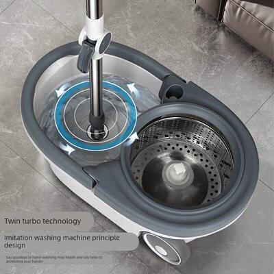 Mop and bucket set, a flat mop for floor cleaning