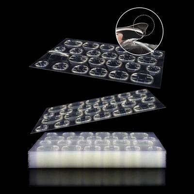 12 Sheets/288pcs Super Sticky Jelly Glue Press-On Nails With