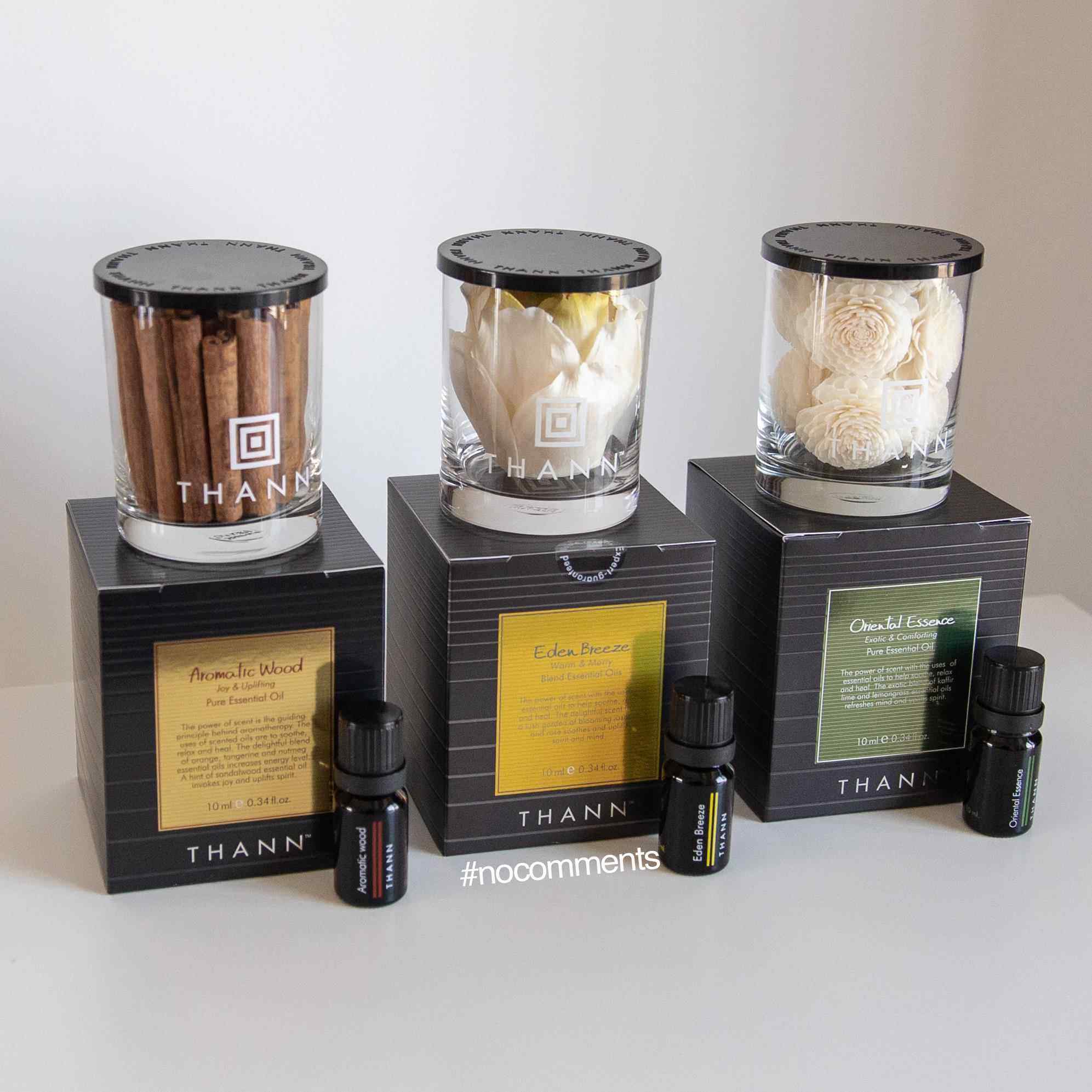 鹏音伴THANN庭润无火香薰精油礼盒 肉桂甜橙茉莉玫瑰泰国进口舒缓套装配件