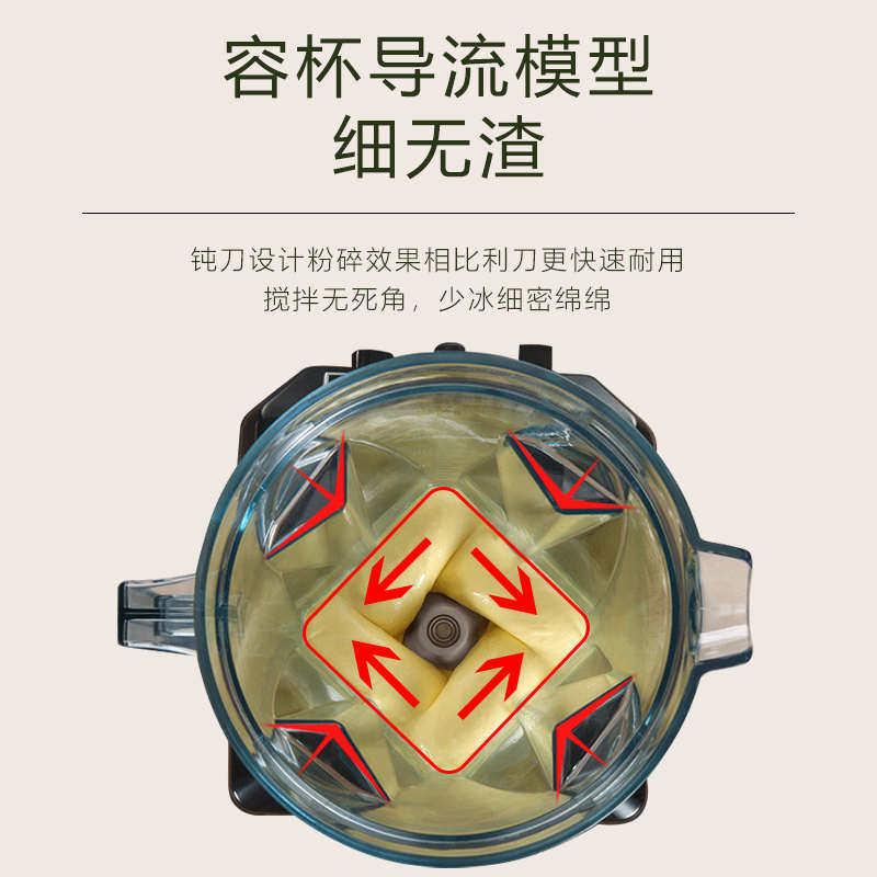 瑟诺沙冰机SJ-S253 冰沙机 碎冰机商用榨汁机现磨无渣豆浆机家用