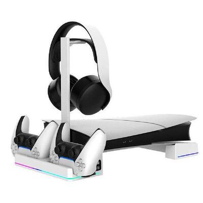 Horizontal Stand with Dual Controller Charger Headset