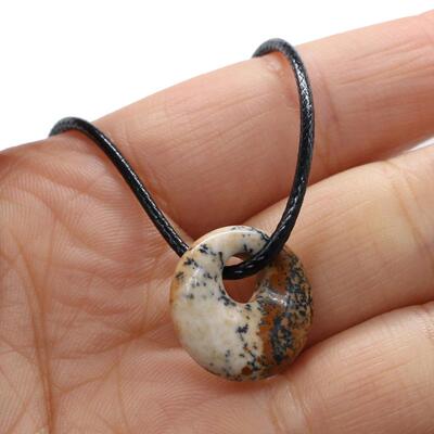 Natural Malachites Rose Quartzs Pendant Necklace Simple Styl