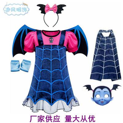 Vampire Girl Princess Dress, Kids Halloween Party