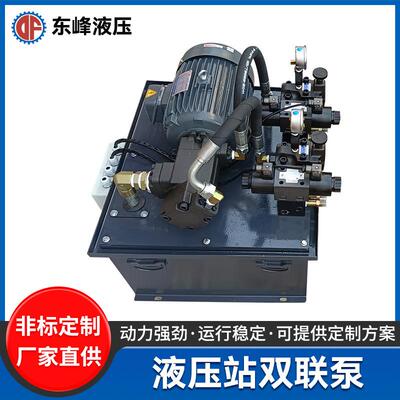 DF-2F-5HP-100L液压站双联泵数控机床液压站低噪音油泵液压系统