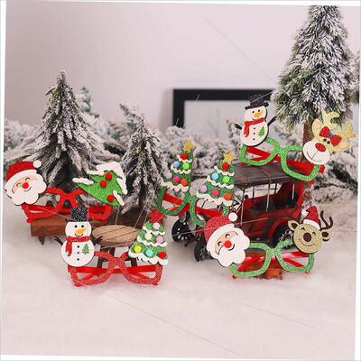 Christmas cartoon Father Christmas glasses gift圣诞老人眼镜