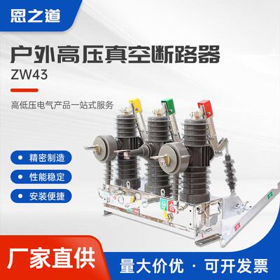 ZW4310KV户外高压真空断路器柱上真空断路器10KV12KV不锈钢电动