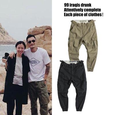 MADNESS MDNS余文乐休闲裤潮牌高街工装裤长裤男士春秋束口裤