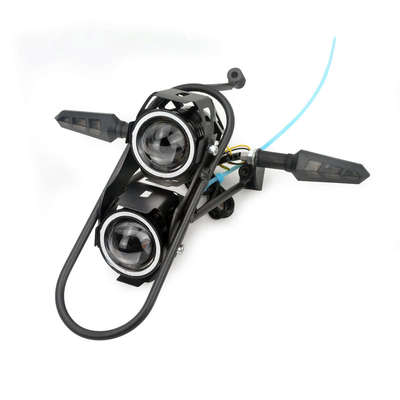 LED鱼眼大灯ZOOMER祖玛配件RUCKUS摩托车改装头灯卓玛电动车透镜