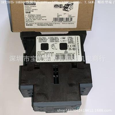 3RT/2028-11AK60 接触器3RT2028- 线电压10Vac 50Hz圈120Vac 60Hz