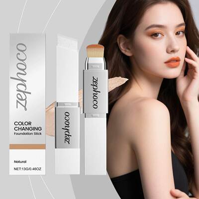 ZEPHOCO 2-in-1 Color-Changing Foundation Stick - Lightweight