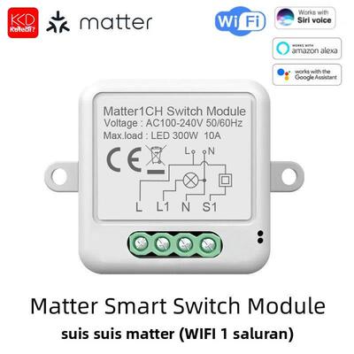 涂鸦zigbee零火开关断路器模块智能照明灯带通断器matter通断器