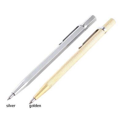 Carbide Tipped Scribe Pen with Clip Versatile Hard Tip