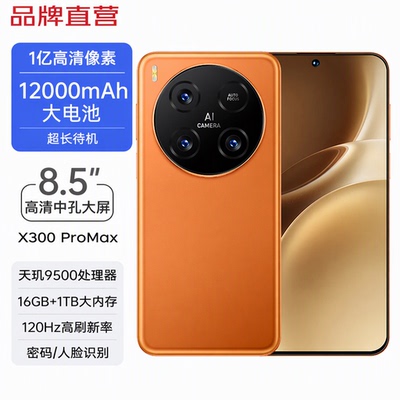 【官方正品】viipoo旗舰店X300 ProMax智能手机16GB+1TB天玑9500 8.5英寸120Hz 1亿高清像素12000毫安全网通