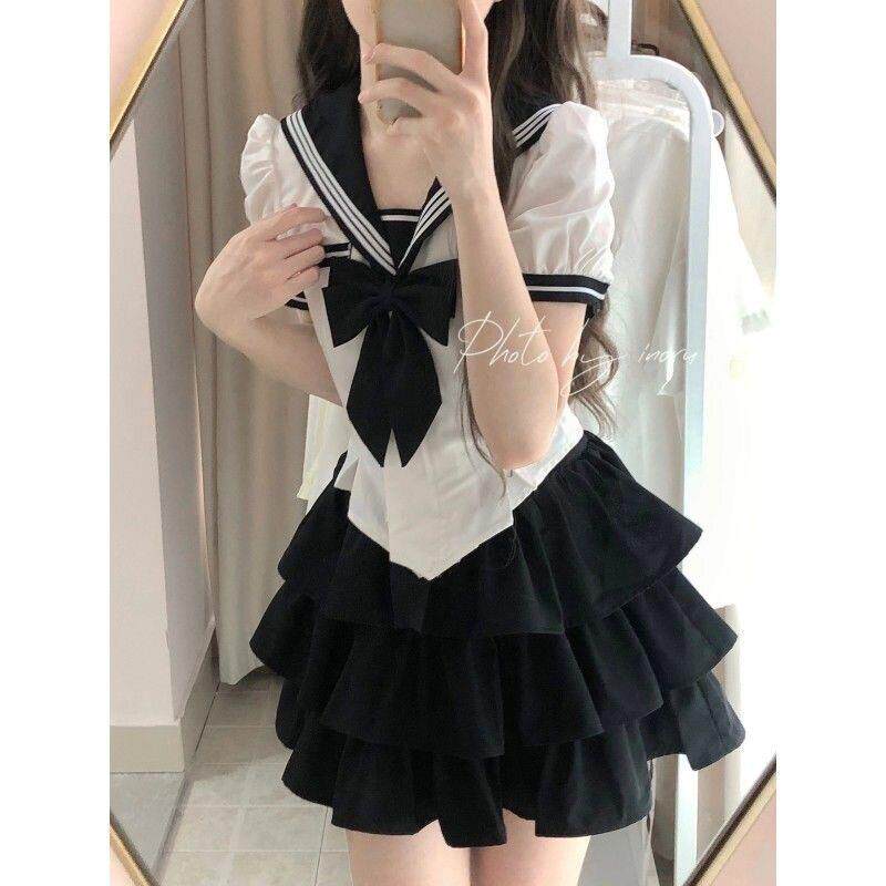 今年流行漂亮套装女夏季小清新罗莉塔公主裙子成人小个子显高时尚