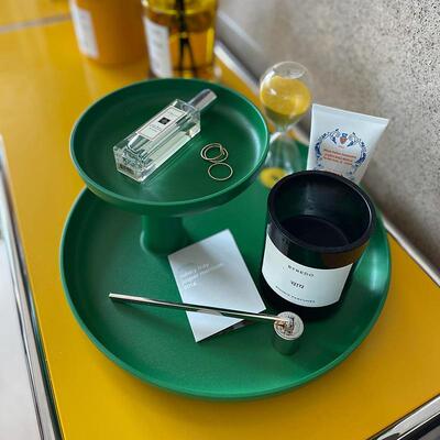 经典简约层可双旋转果盘珠桌面创水果盘设计感意光晚餐浪TLE漫托