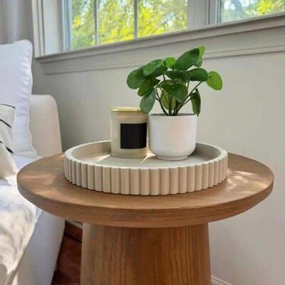 Round Decorative Tray Resin 11