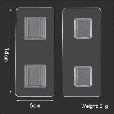 1pcs Double-Sided Hooks Strong Adhesive Transparent