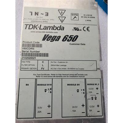 Vega650电源现货V60CRD测试OK拆机