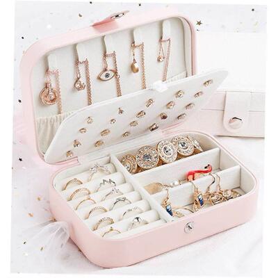 Portable jewelry storage box Necklace storage box饰品收纳盒