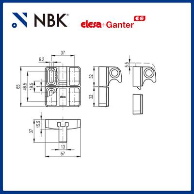 NBK ELESA BMST.L 弹簧门锁高科技聚合体用于T型槽型材机械零配件