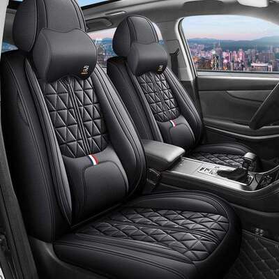 24年新款跨境car seat cover固腰纳帕全皮汽车坐垫四季通用座椅套