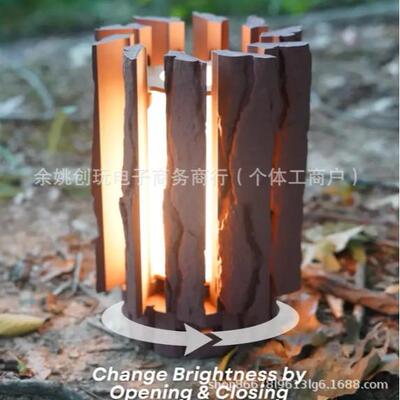 跨境3d打印机械调光树灯Lantern Log Mechanical Dimming Lam